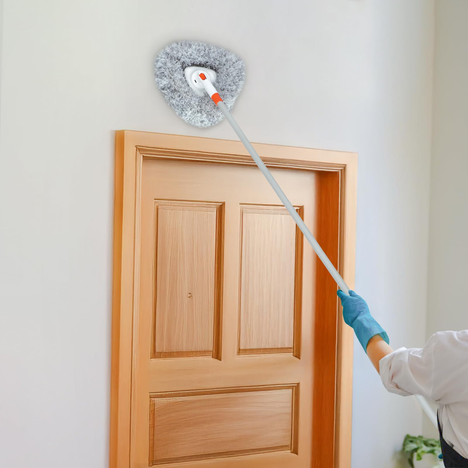 FEIYAN Wall Cleaner Mop, Wall Dust Mop Cleaner With 3 Microfiber Mop Pads Wet And Dry Mop For ...